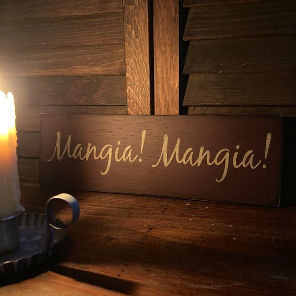Mangia Sign - Etsy