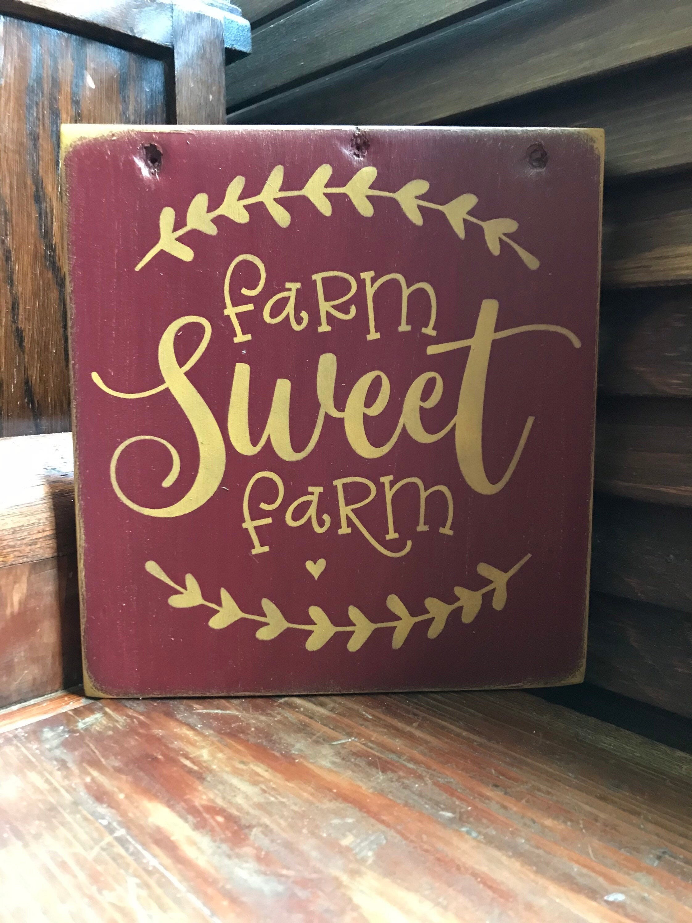 Farm Sweet Farm Sign - Etsy