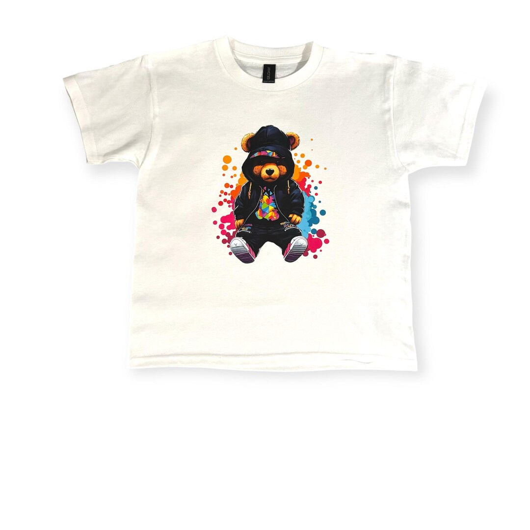 Teddy Bear Tshirt, Boys Tshirt, Bear Shirts, Colorful Tshirts, Neon ...