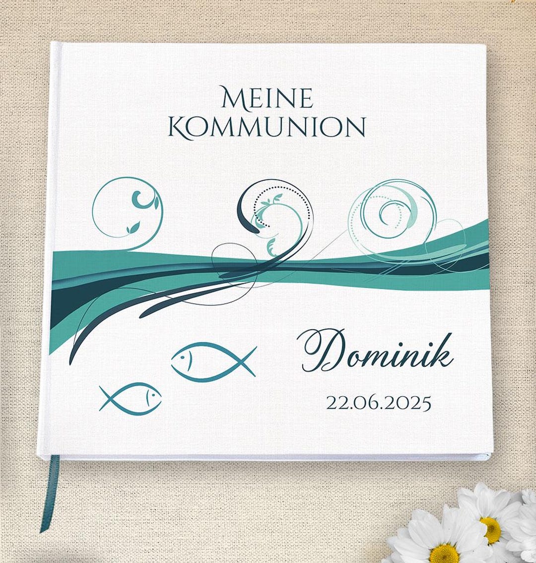 Communion Guest Book & Album With Questions | Personalized With Name ...