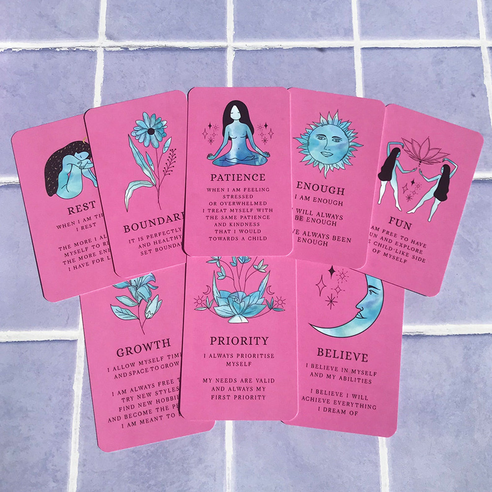 Self Love Positive Affirmation Card Deck Seconds Etsy