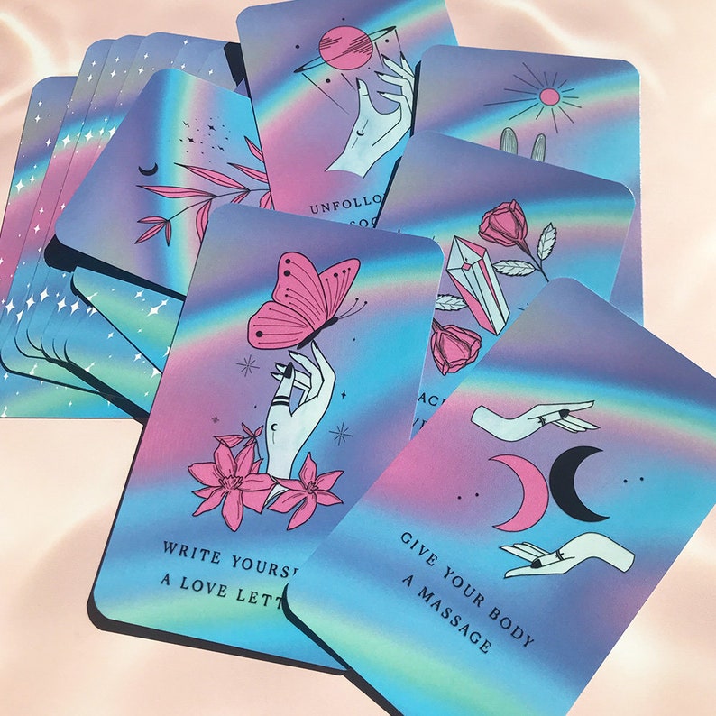 Self Care Card Deck Self Love Wellness Mental Health - Etsy