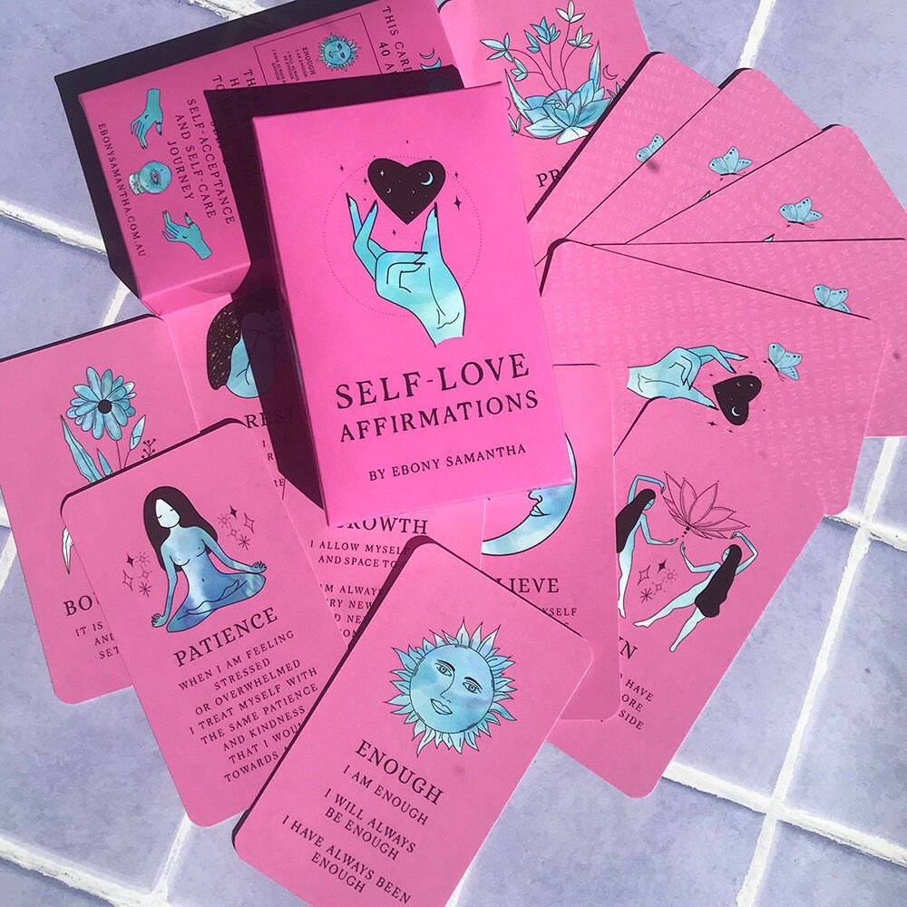 Self Love Positive Affirmation Card Deck Self-love - Etsy