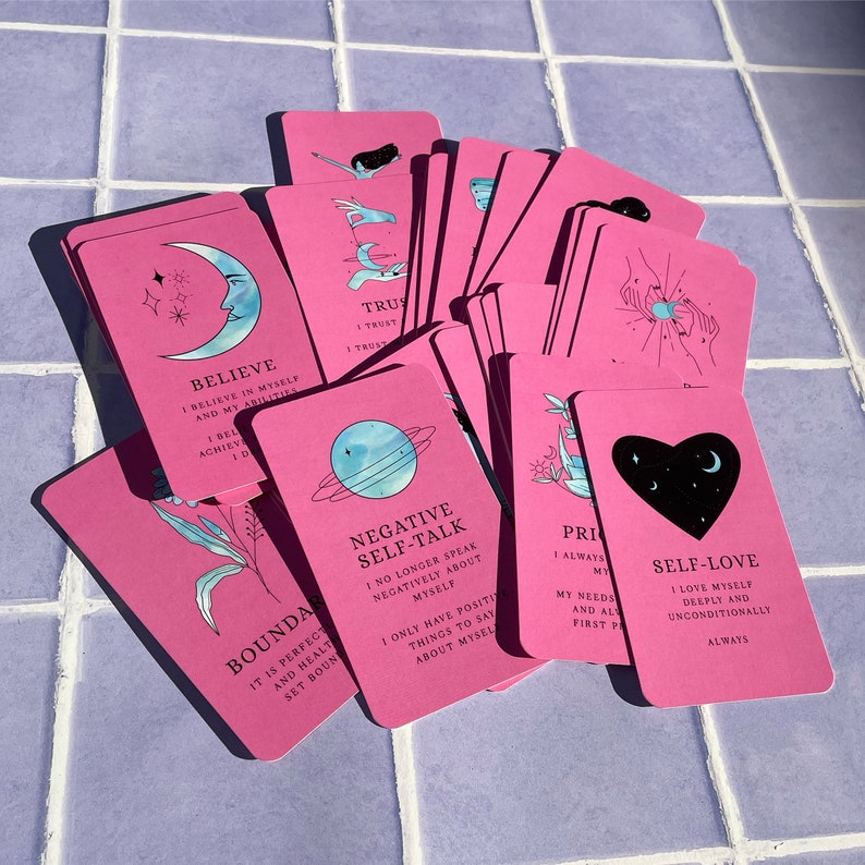 Self Love Positive Affirmation Card Deck Self Love Etsy
