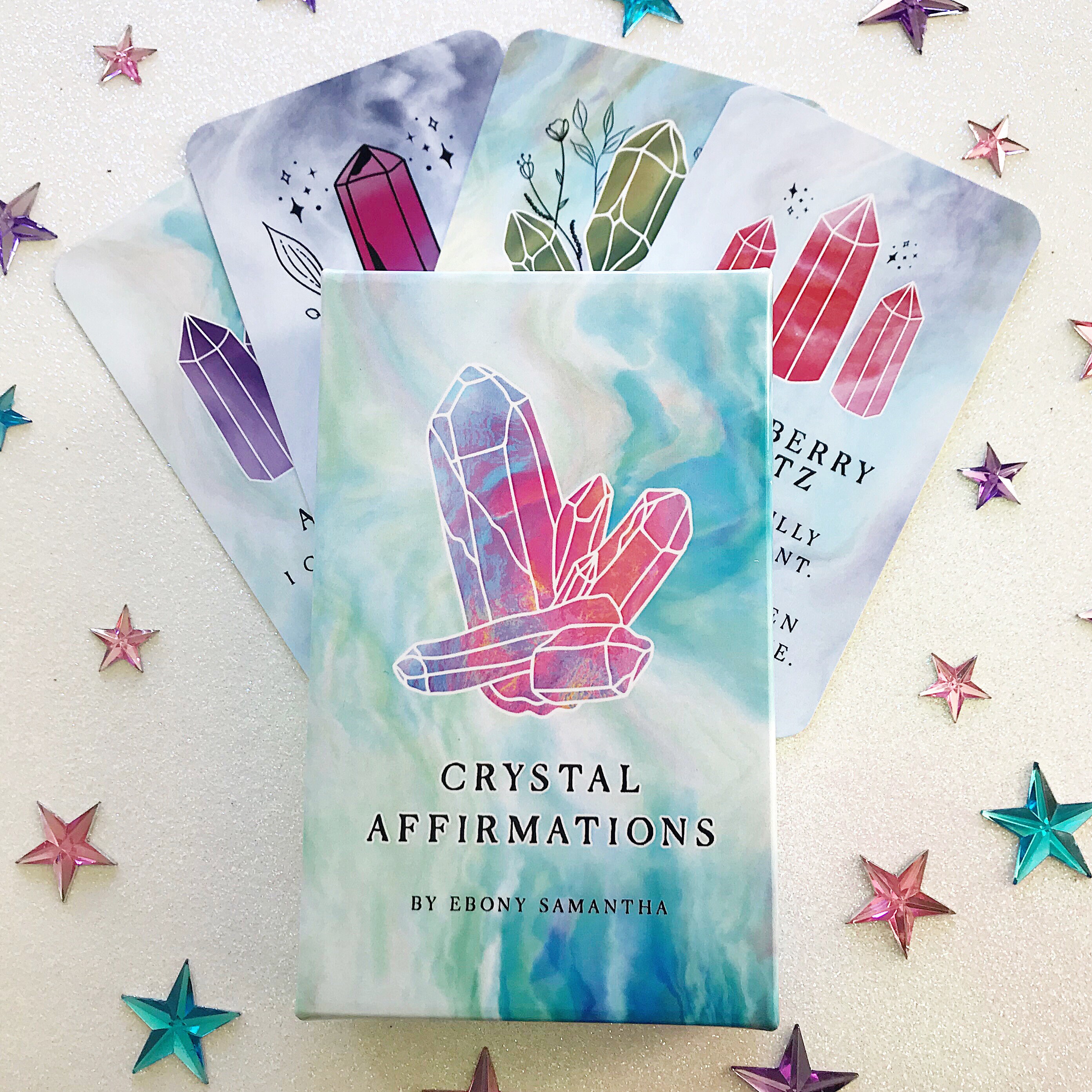 Positive Affirmation Card Deck: CRYSTAL AFFIRMATIONS - Etsy