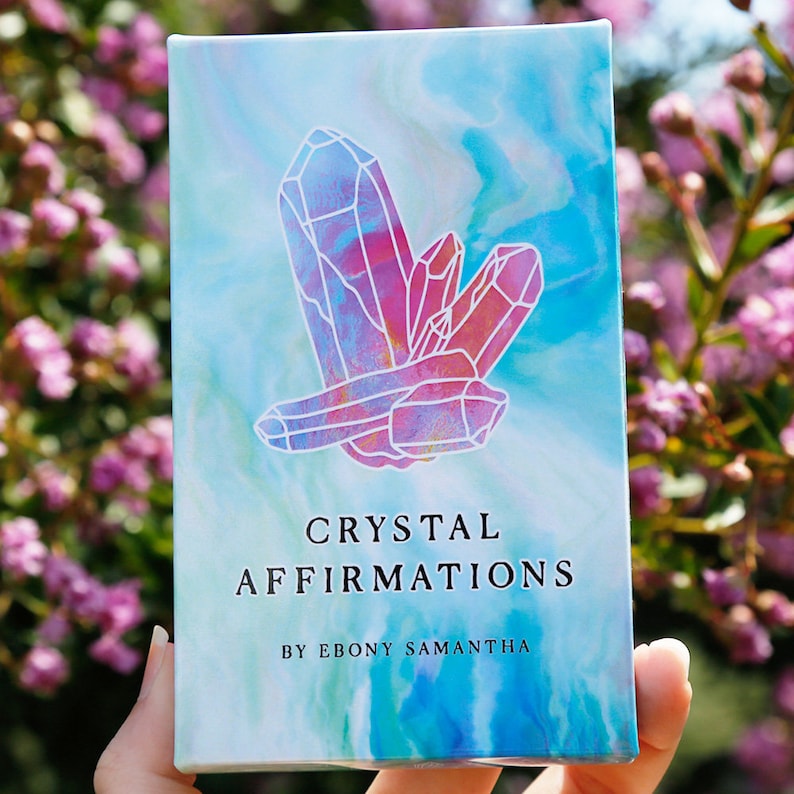 Positive Affirmation Card Deck: CRYSTAL AFFIRMATIONS Gemstone, Crystals ...