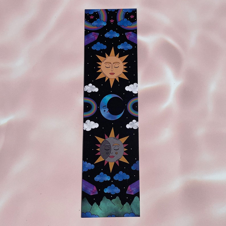 DREAMY BOOKMARK - SUN, Moon, Eclipse, Clouds, Rainbow, Crystal, Stars ...