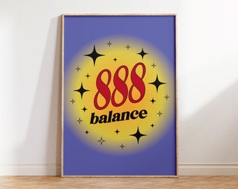 888 Balance Poster - Etsy