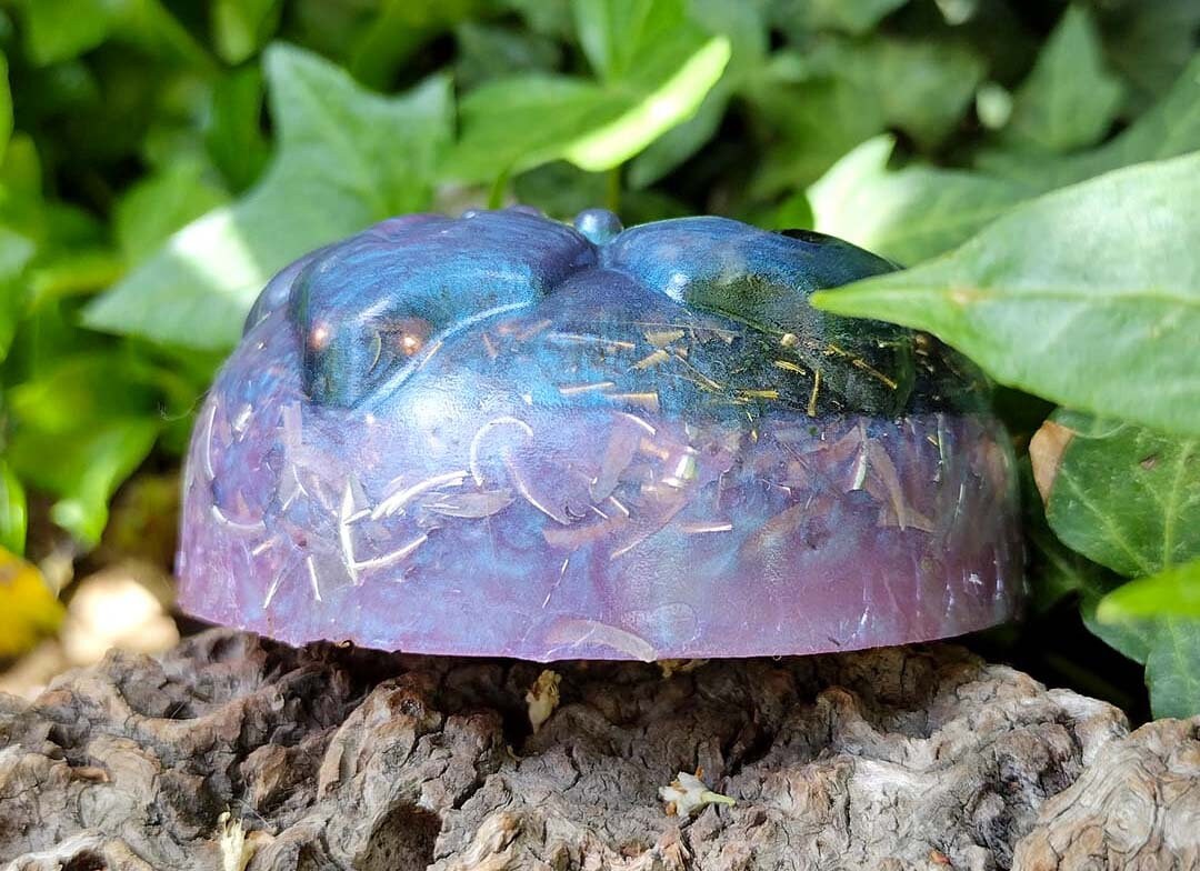 Orgone Energy Flower Tower Buster Pod Clear Quartz Blue Kyanite ...