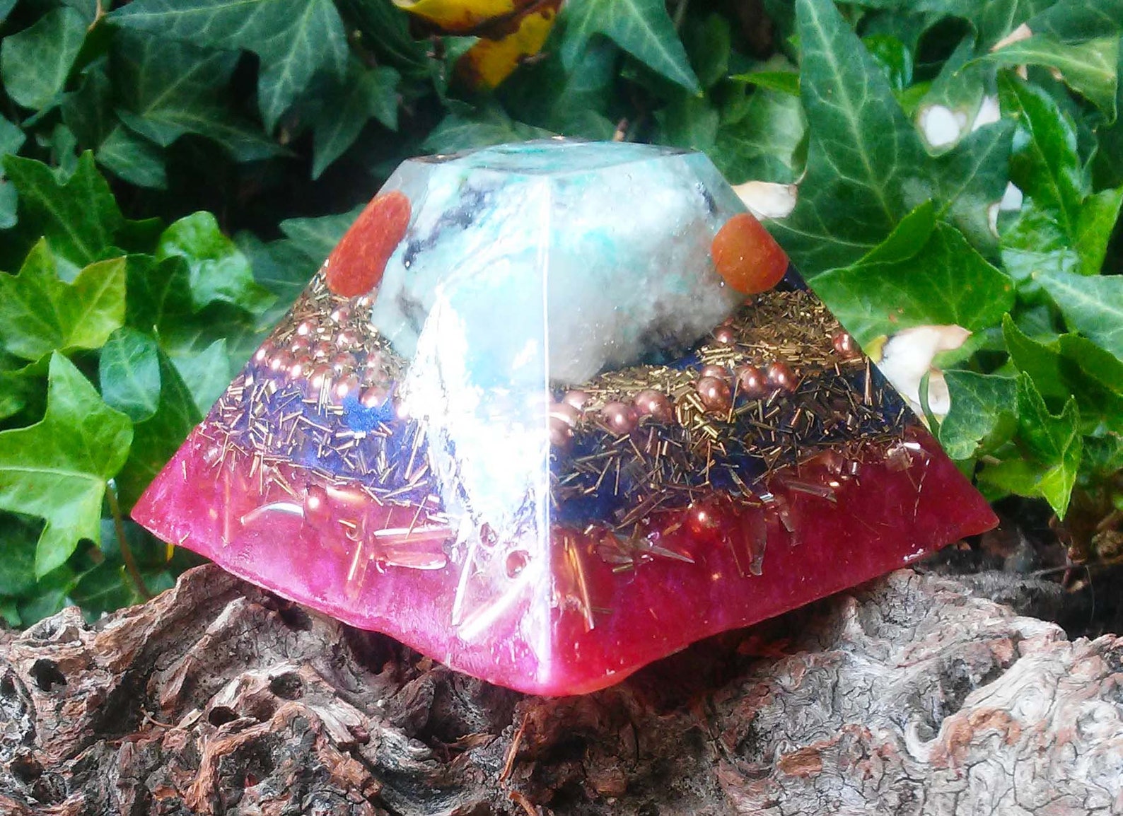 Orgone Energy Ziggurat Pyramid Reiki Infused Amazonite Rose | Etsy
