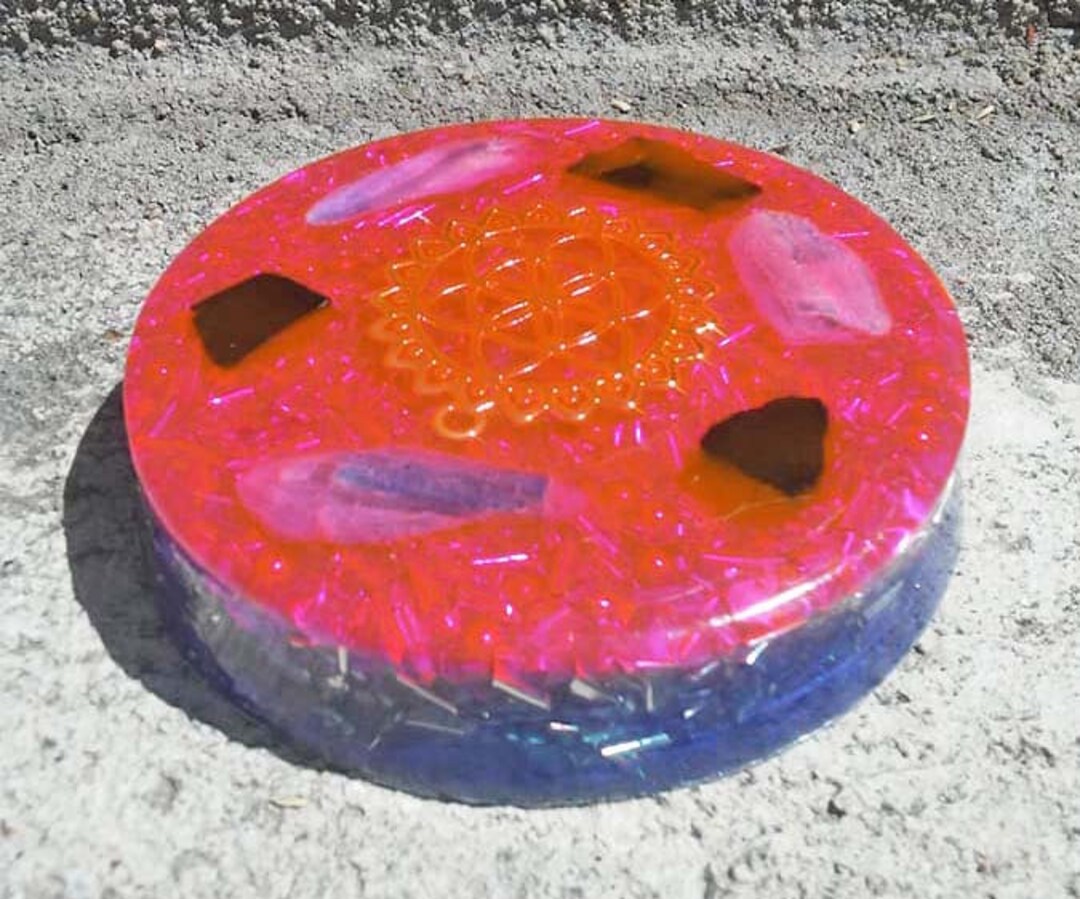Orgone Energy Sacred Geometry Food & Water Charging Plate - Quartz ...