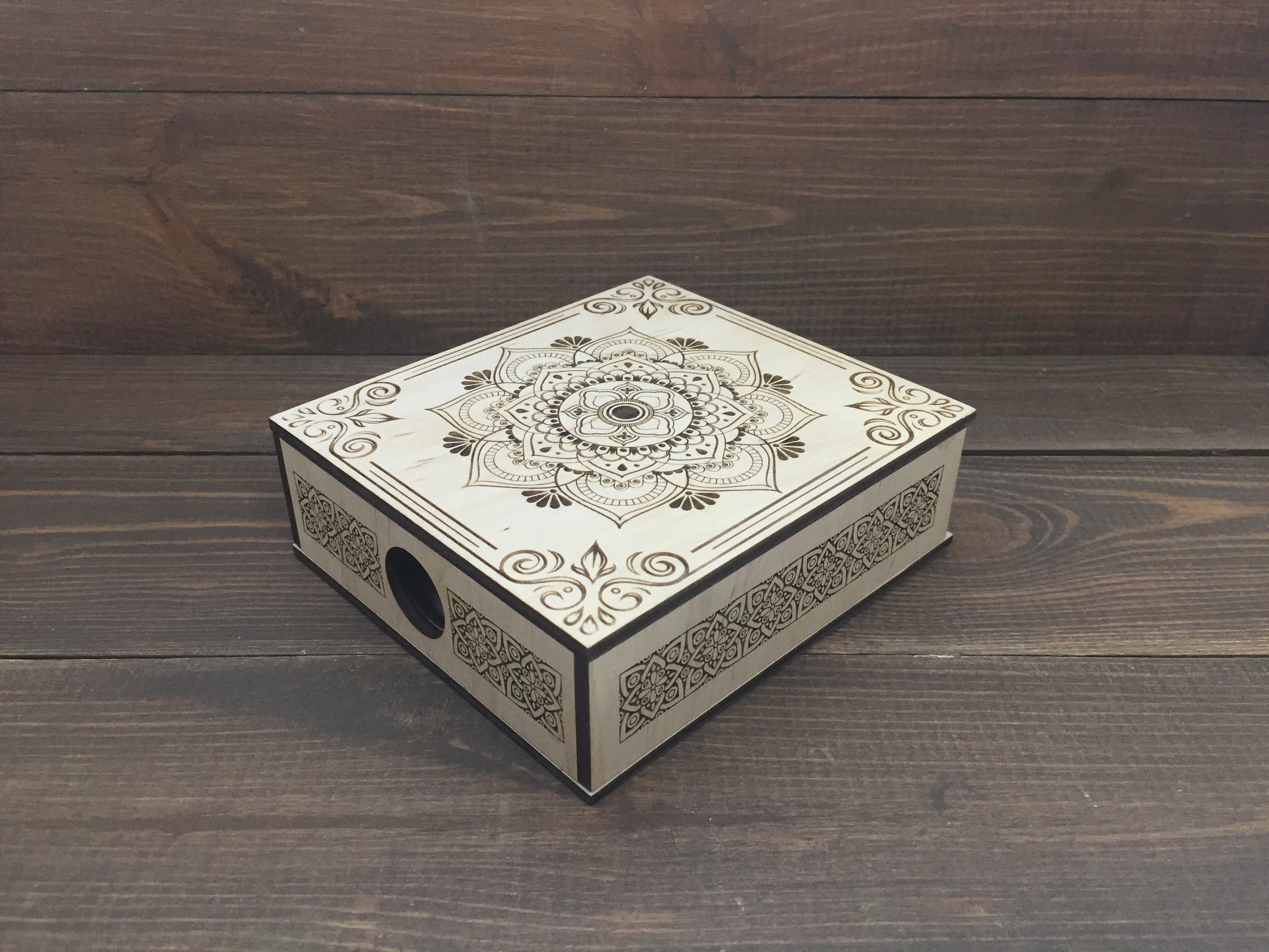 Gift Box Casket Wooden Box Natural Wood Tarot Box Engraved - Etsy