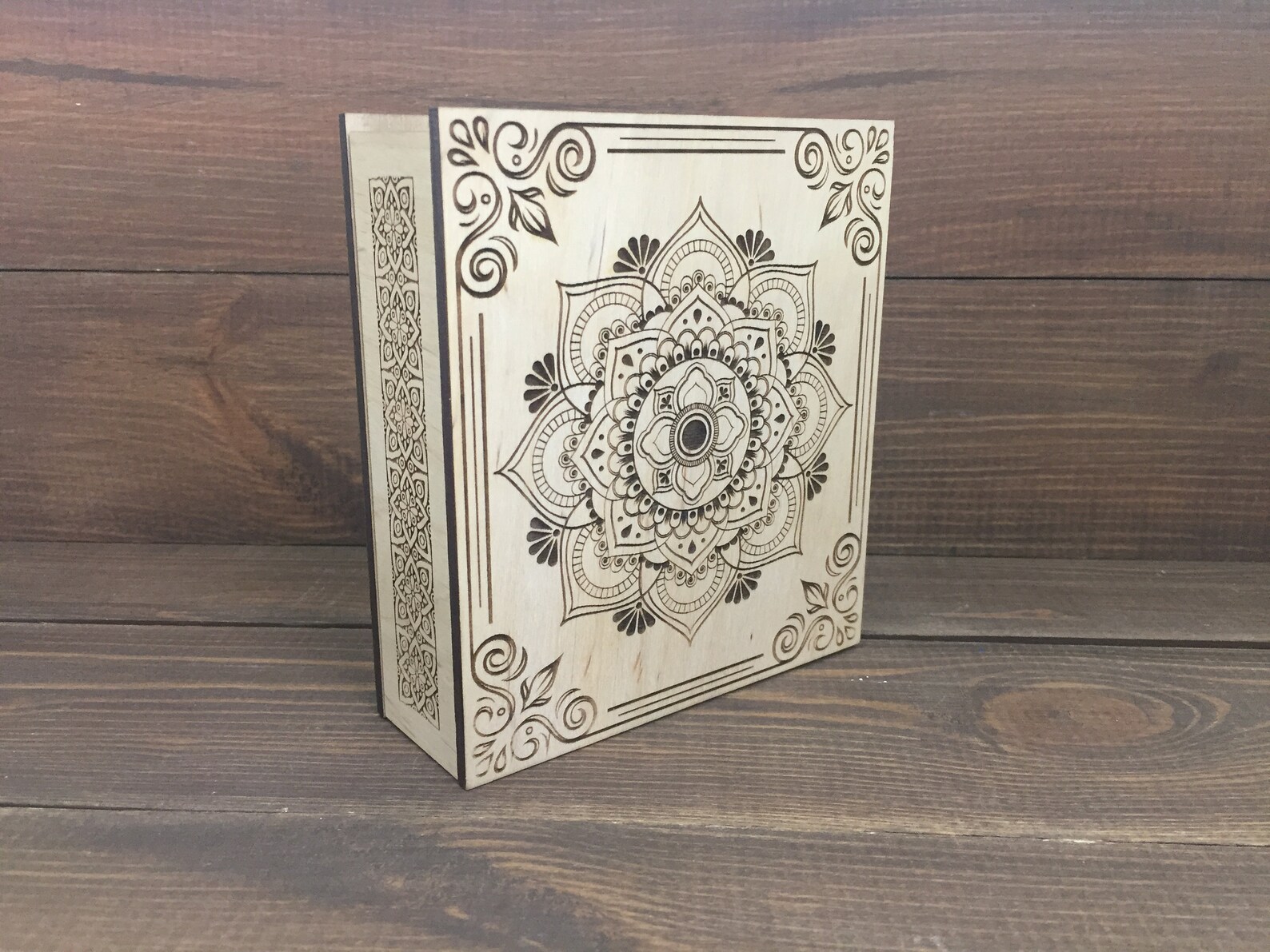 Gift Box Casket Wooden Box Natural Wood Tarot Box Engraved - Etsy
