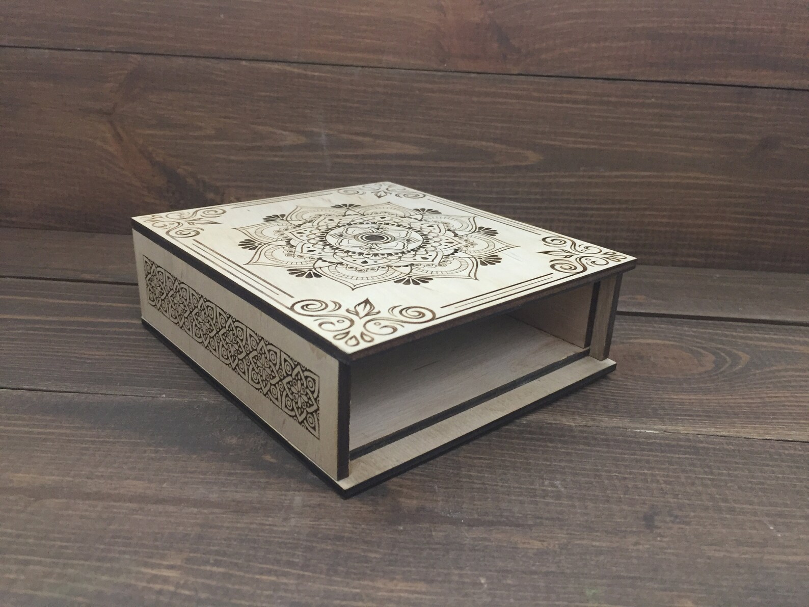 Gift Box Casket Wooden Box Natural Wood Tarot Box Engraved - Etsy