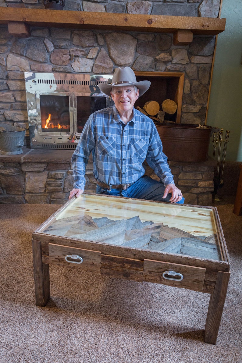 Barnwood Mountain Coffee Table - Etsy