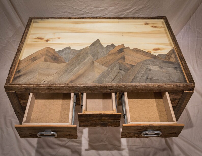 Barnwood Mountain Coffee Table - Etsy