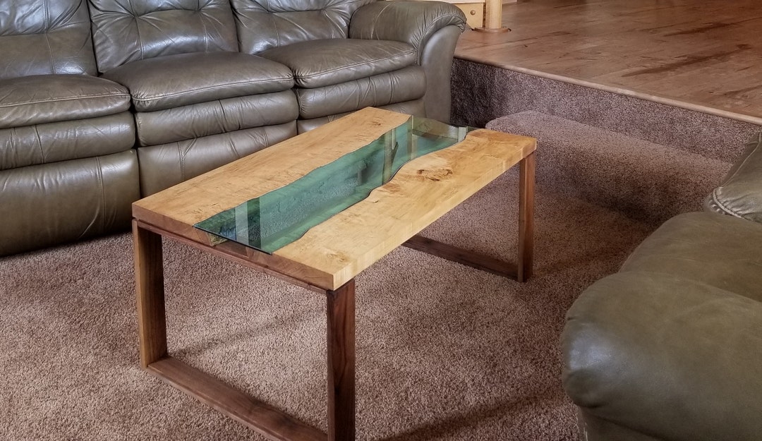 Canyon Tables Live Edge Elm River Table With Black Walnut Legs - Etsy UK
