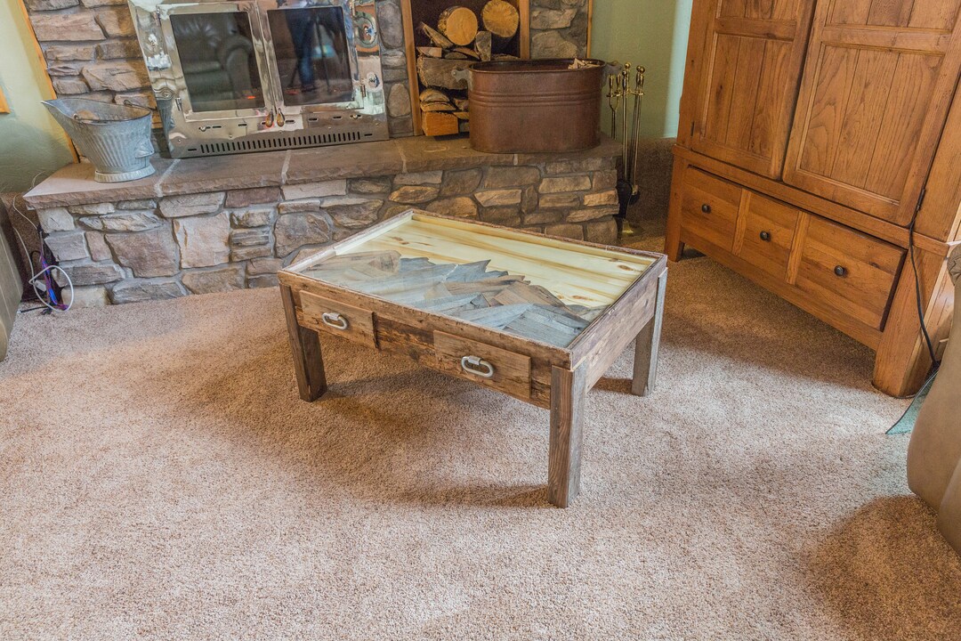 Barnwood Mountain Coffee Table - Etsy