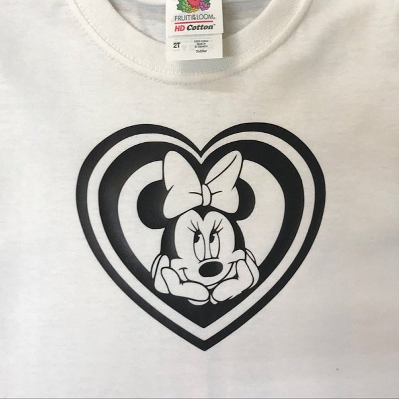 Minnie Mouse Svg, Minnie Mouse Clipart, Minnie Mouse Heart Svg, T-shirt ...