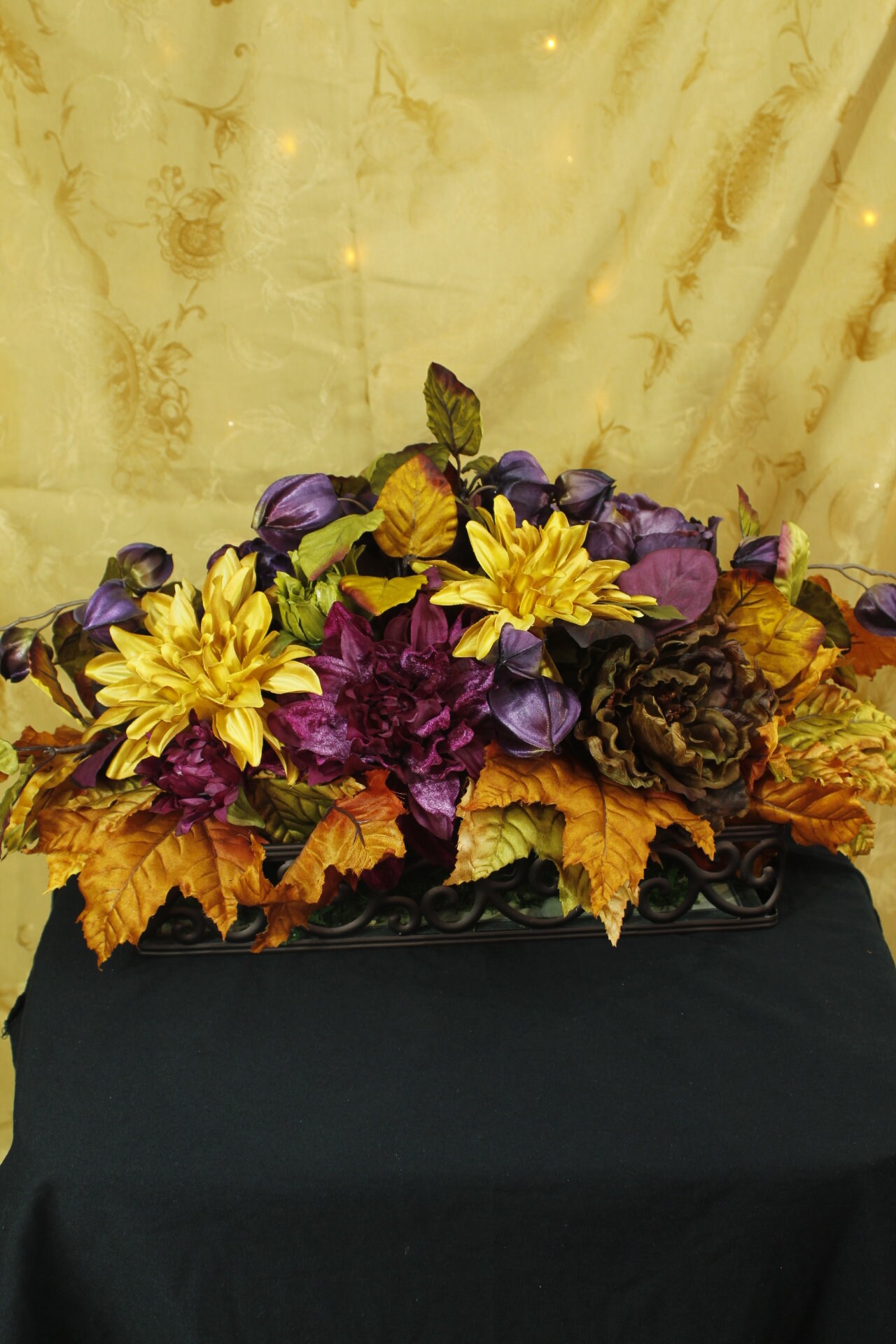 Royal Purple and Gold Centerpiece - Etsy