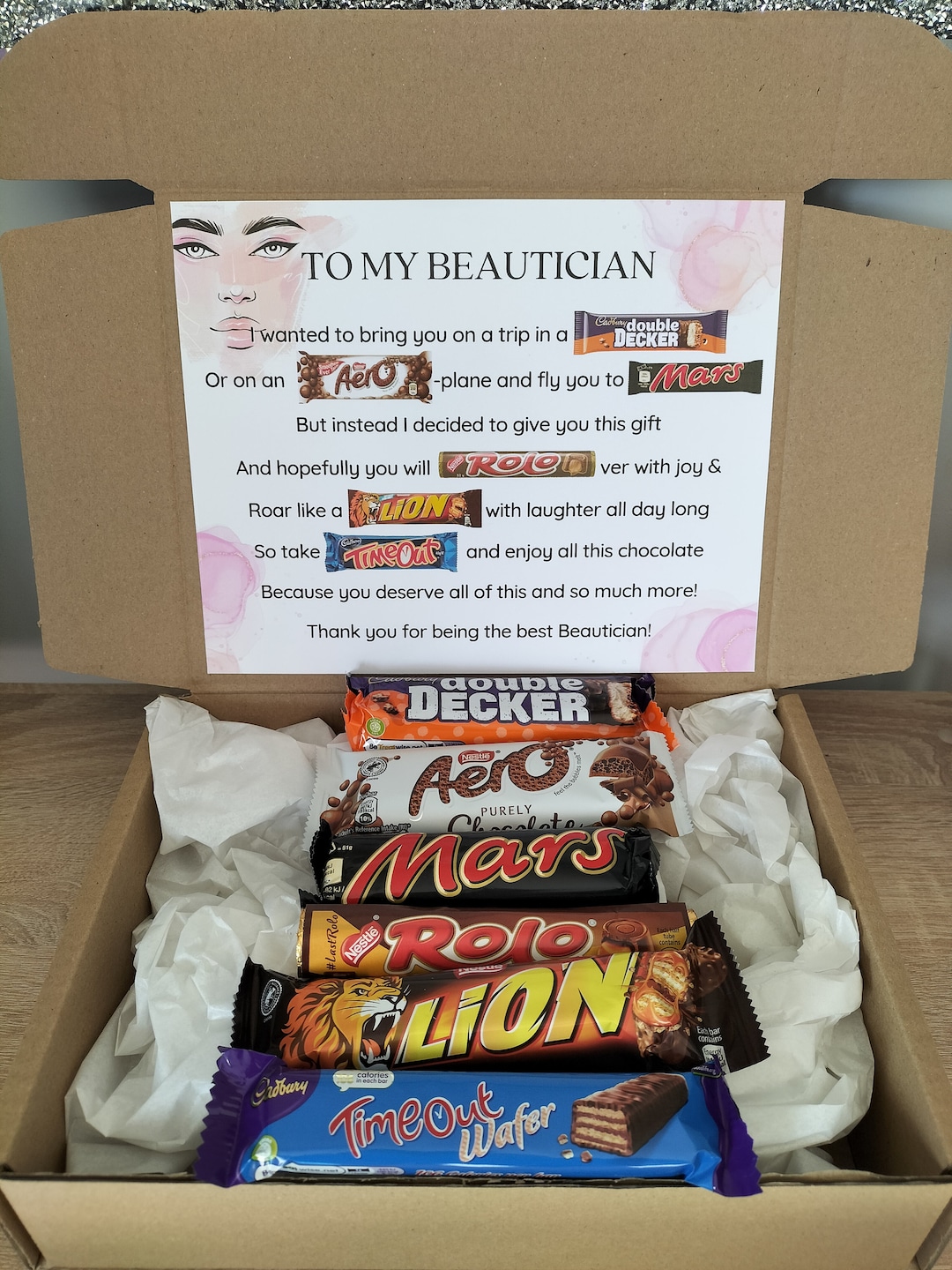 Beautician Gift Beautician Chocolate Gift Box Beautician Gifts ...