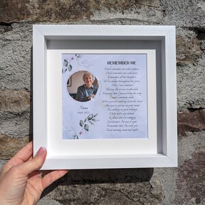 Personalised Memorial Photo Frame Memorial Gifted Giftful Memorials ...