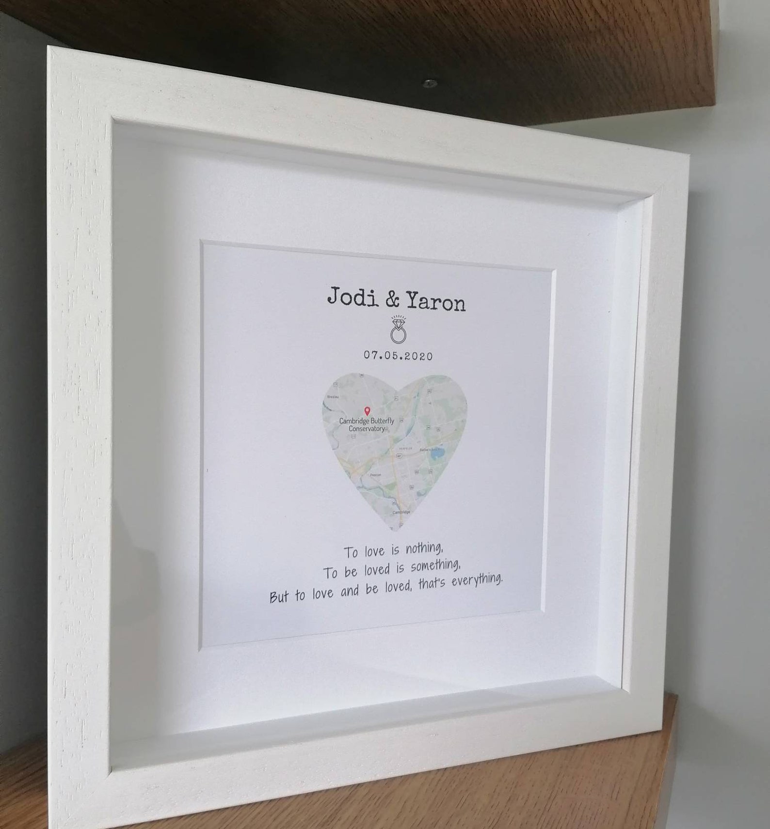 Personalised Framed Map Engagement Gift Personalized Where We Got ...