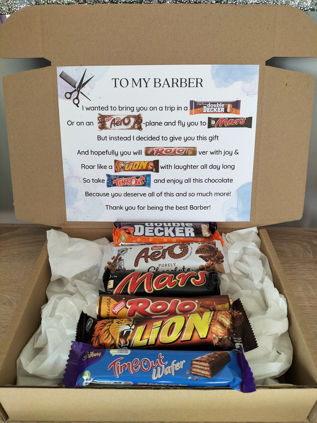 Barber Gift Barber Chocolate Gift Box Barber Gifts Barber Gift Ideas ...