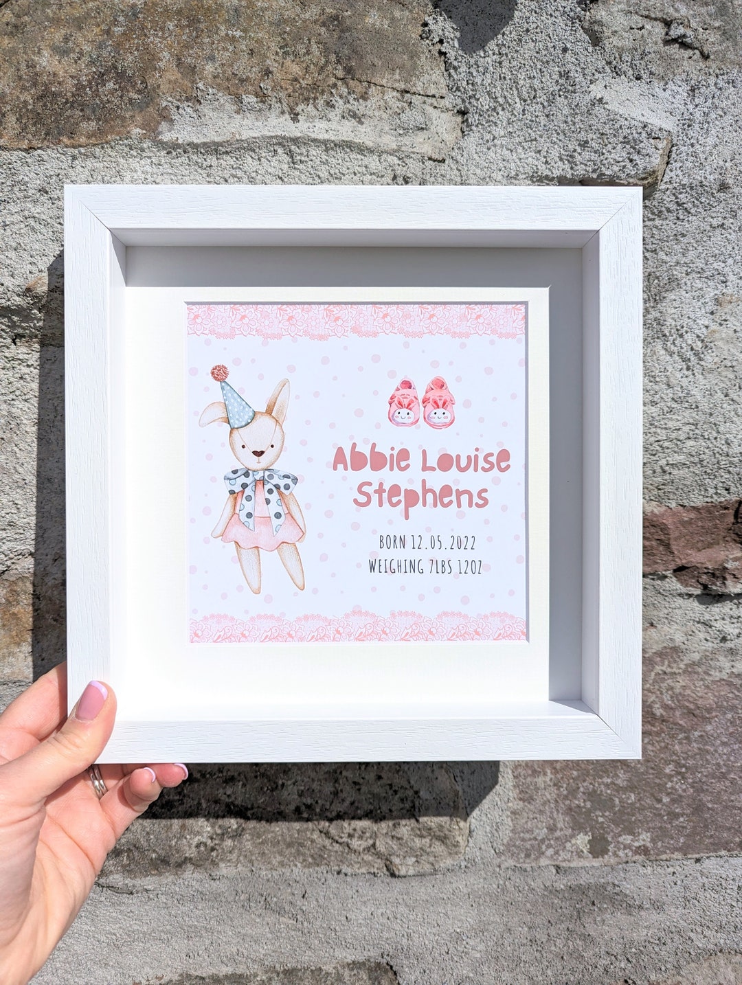 Baby Girl Name Frame Baby Mädchen beschenkte beschenkte Baby Mädchen ...