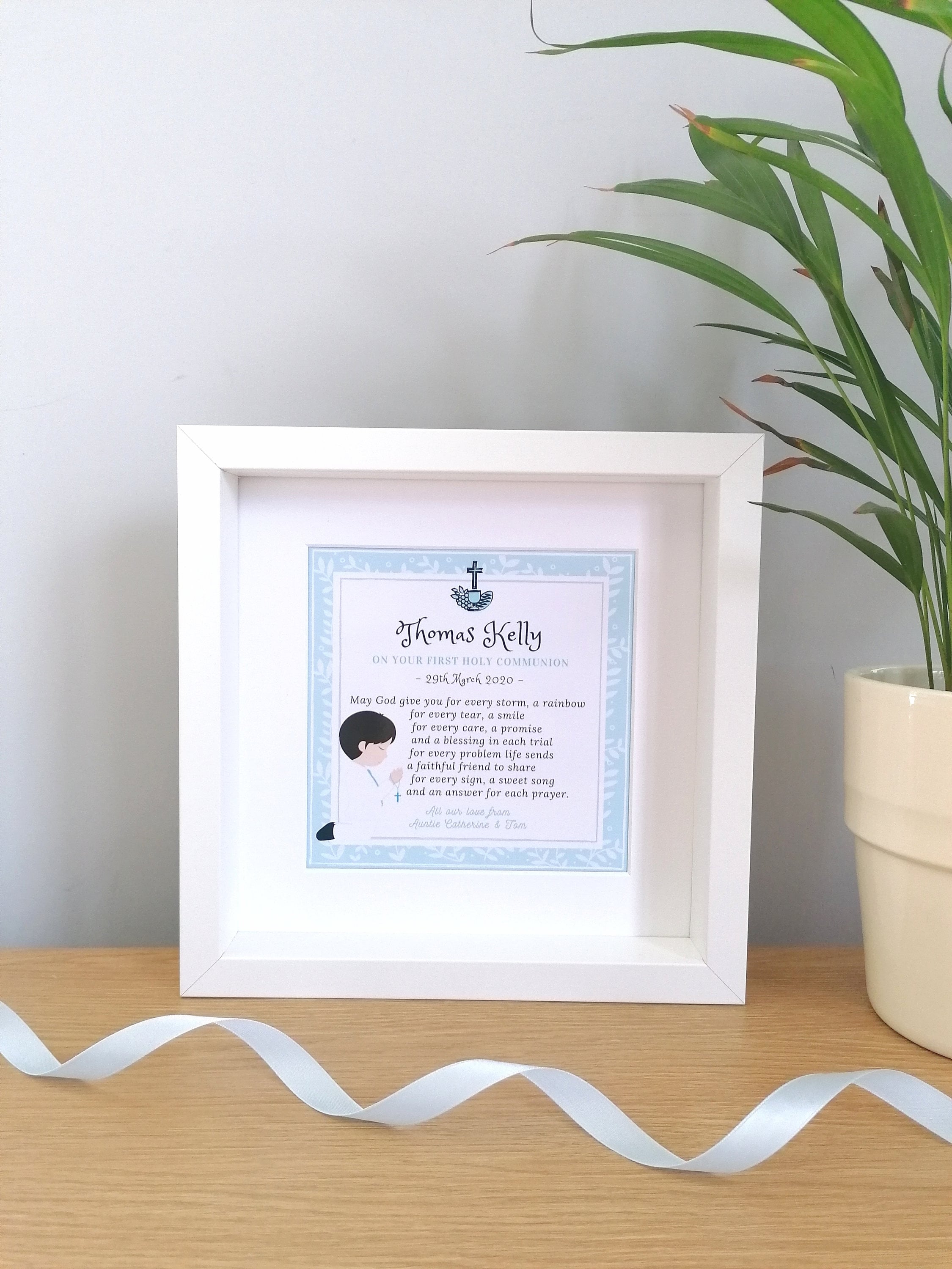Communion Gift Personalised Communion Frame for Girl, First Holy ...