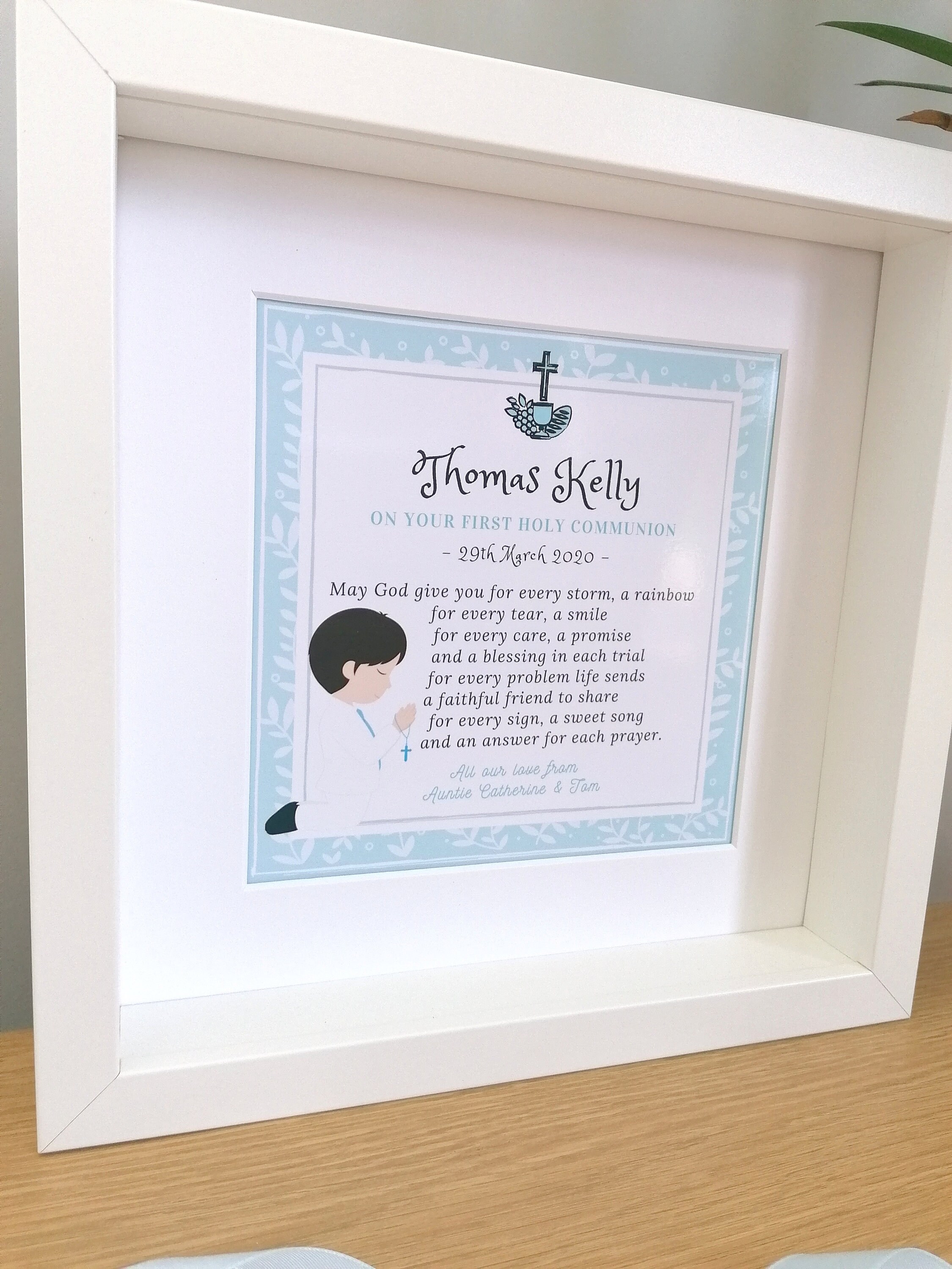 Communion Gift Personalised Communion Frame for Girl First Holy ...
