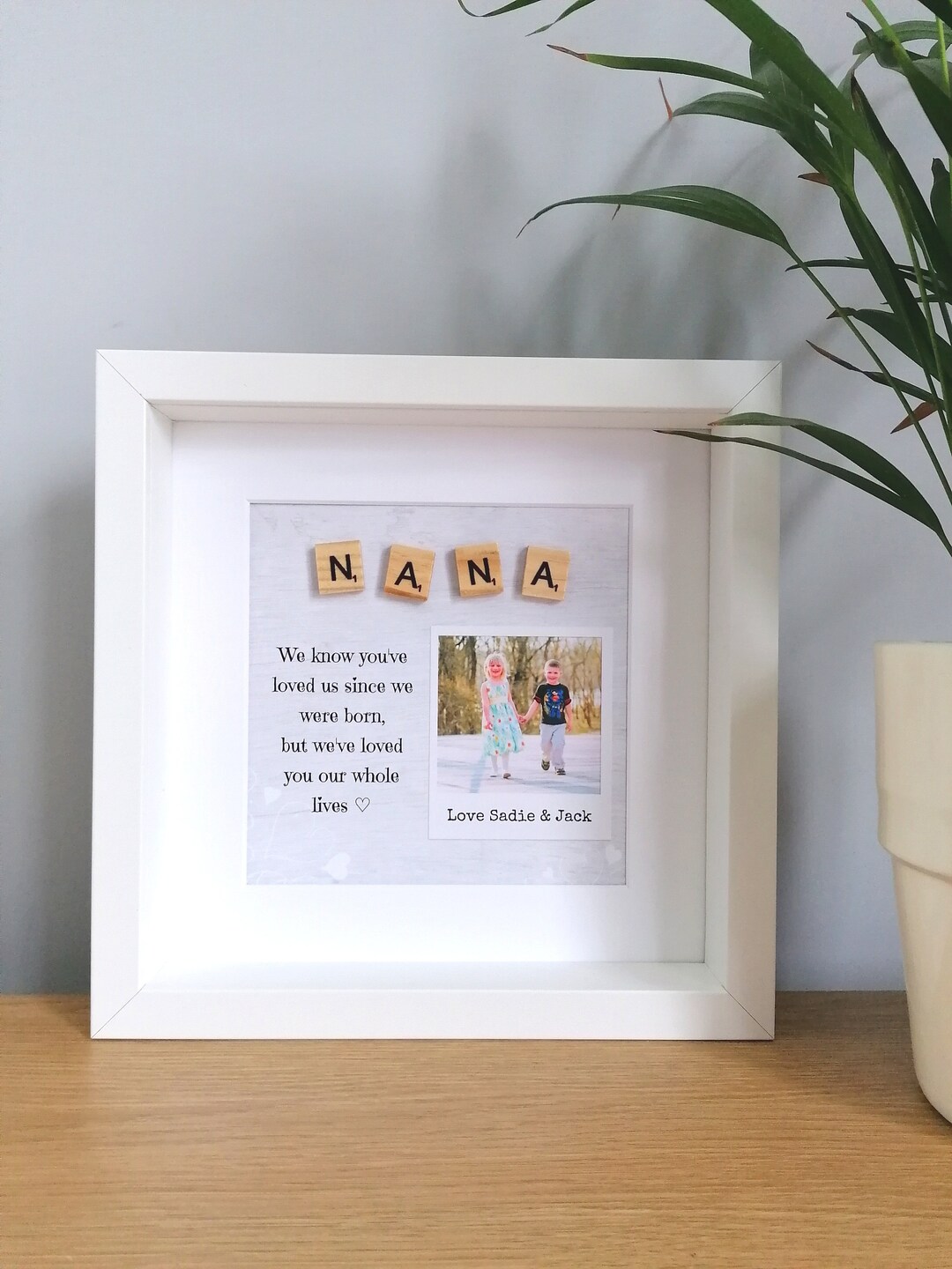 Grandparent Gift Grandparent Scrabble Frame Nana Frame Granny Gifts ...