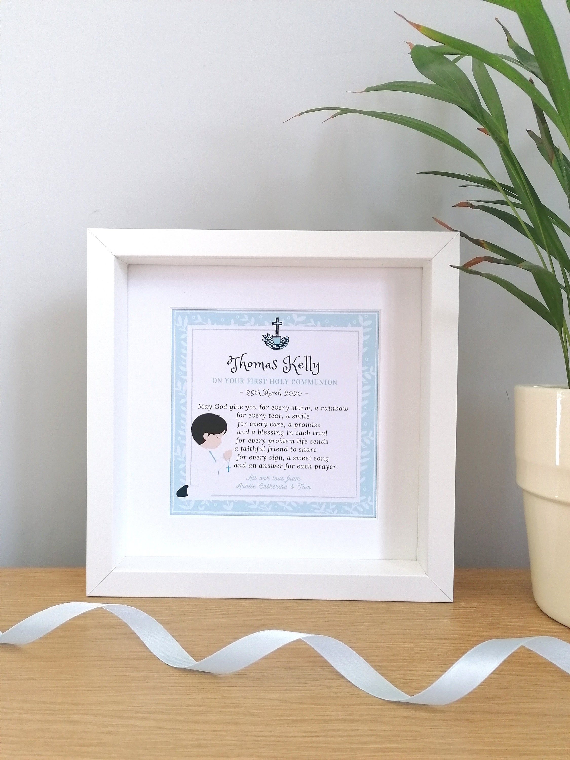 Communion Gift Personalised Communion Frame for Girl First - Etsy