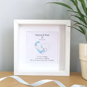 Personalised Framed Map Engagement Gift Personalized Where We Got ...