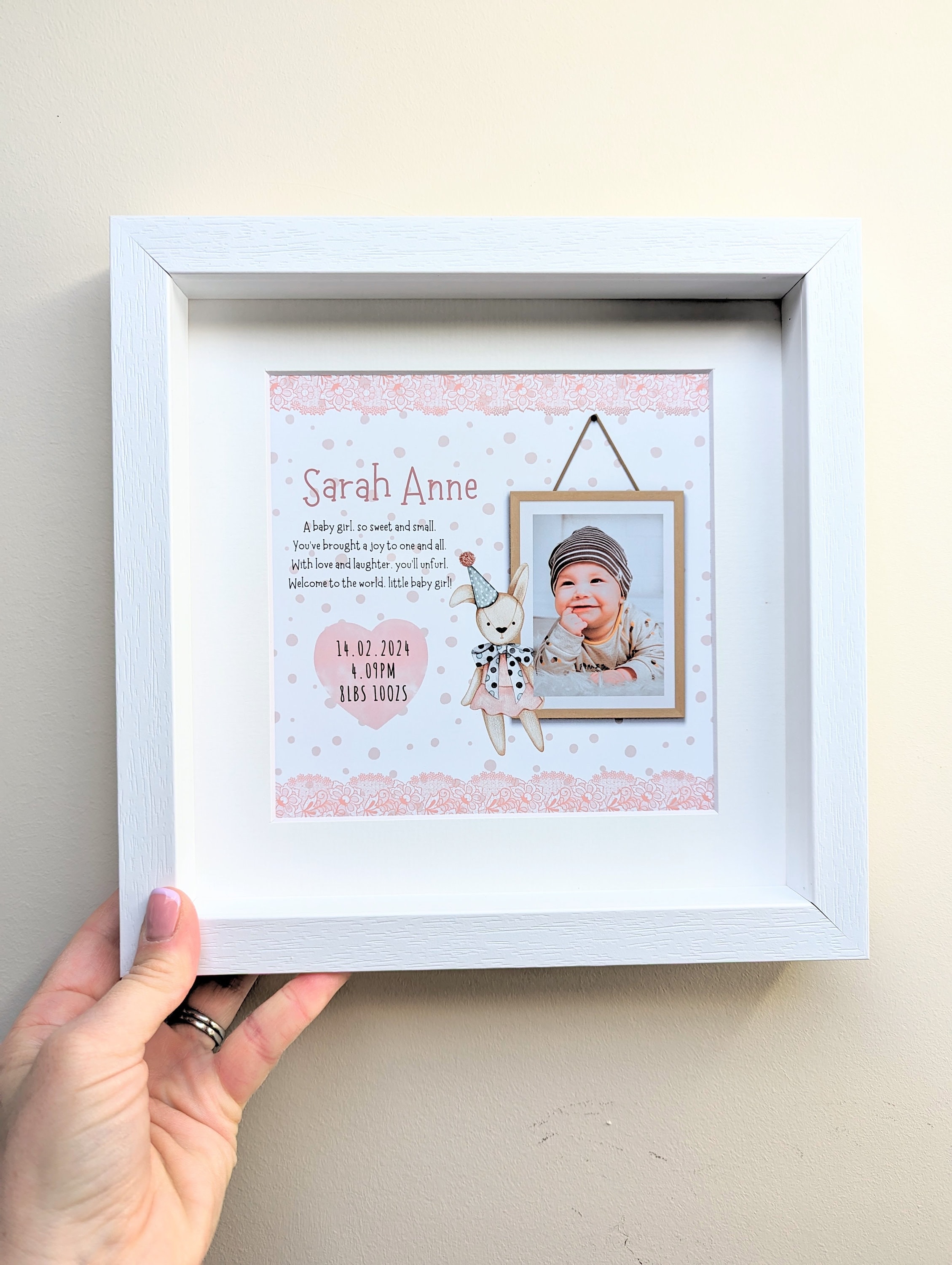 Personalised Baby Girl Photo Frame New Baby Girl Photo Gift Custom New ...