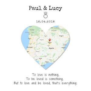 Personalised Framed Map Engagement Gift Personalized Where We Got ...
