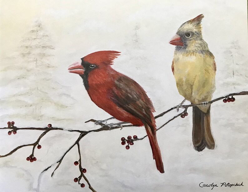 Cardinal Love-digital Prints - Etsy