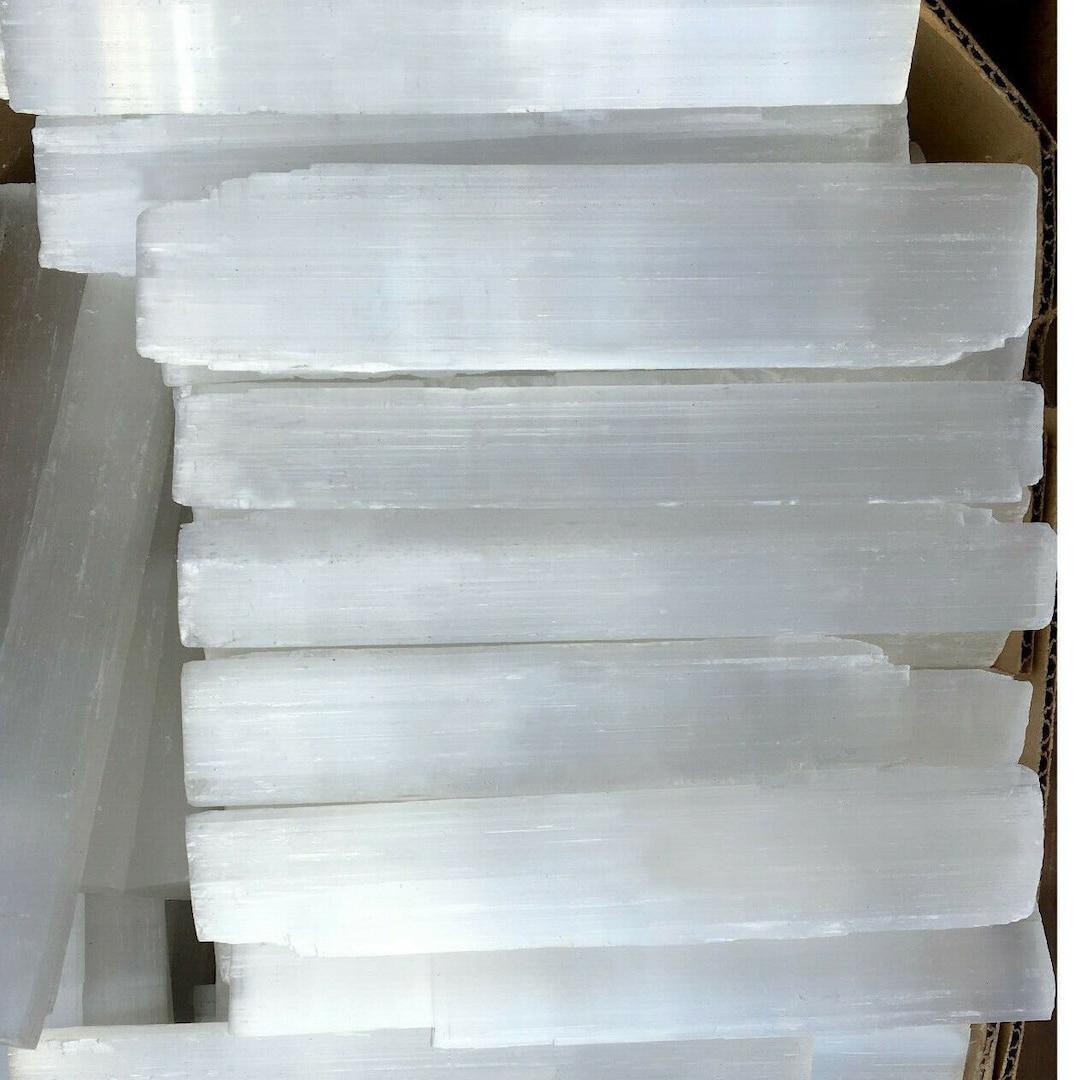 XL Selenite Logs Natural Selenite Crystal Wand Sticks Rough Selenite ...