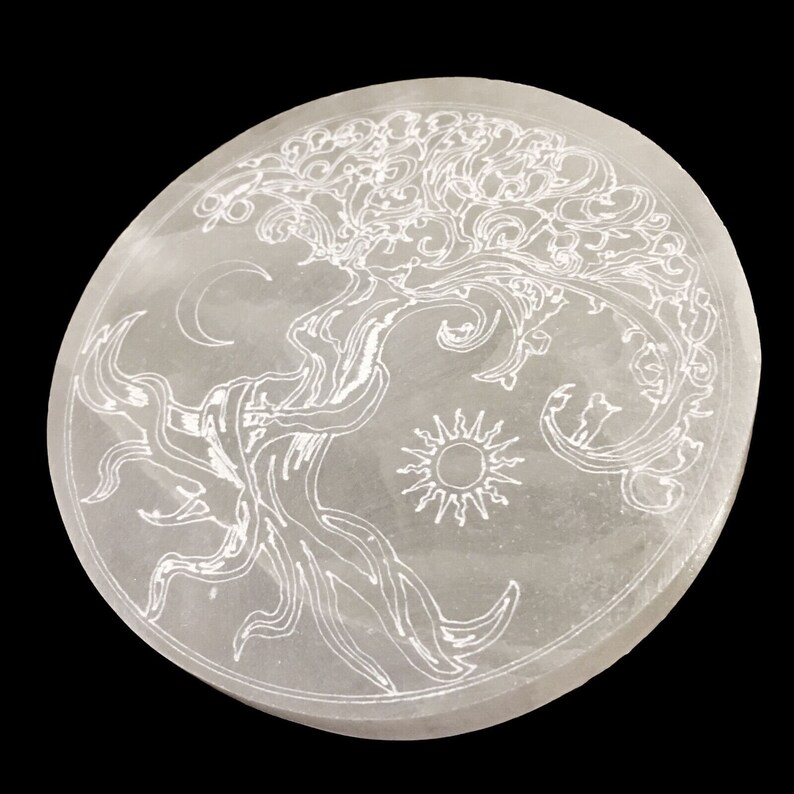 Polished Selenite Charging Plate 