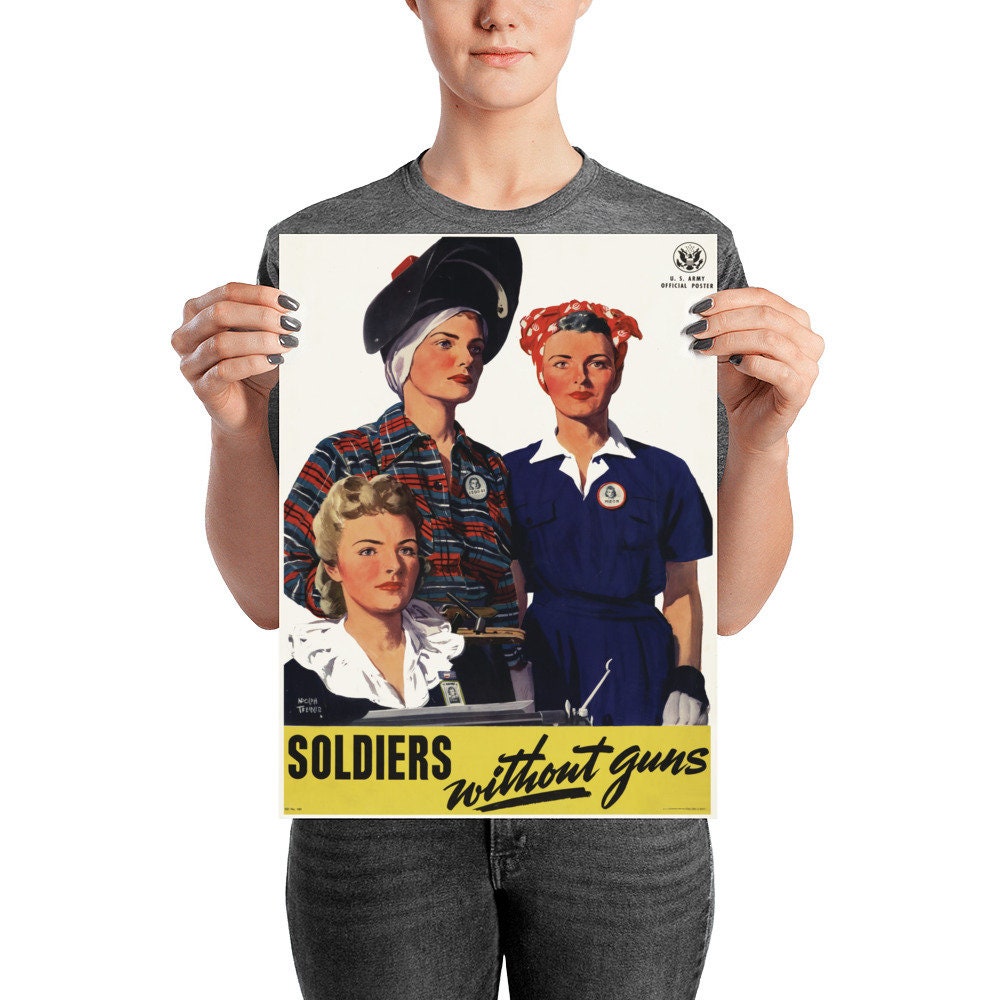 Soldier's Without Guns WWII Vintage Poster Print - Etsy