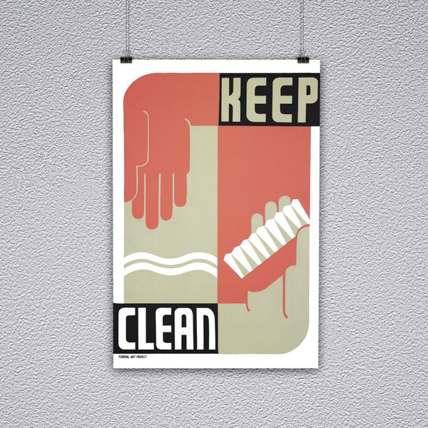 Keep It Clean Poster - Etsy
