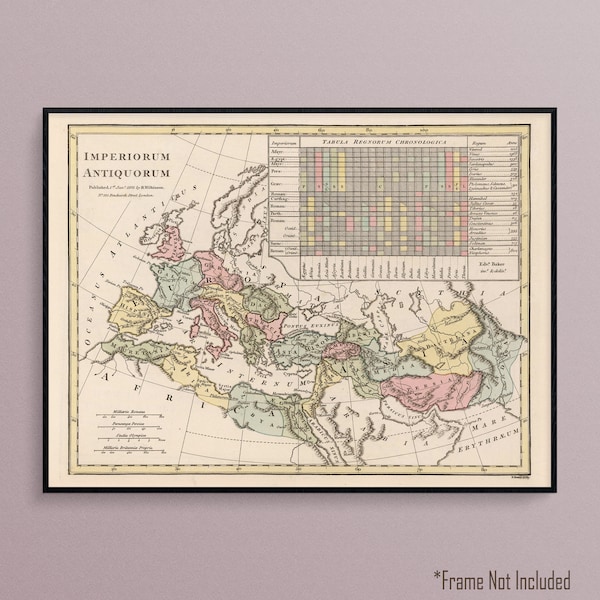 Map of Europe and Middle East - Etsy