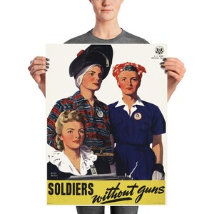 Soldier's Without Guns WWII Vintage Poster Print - Etsy