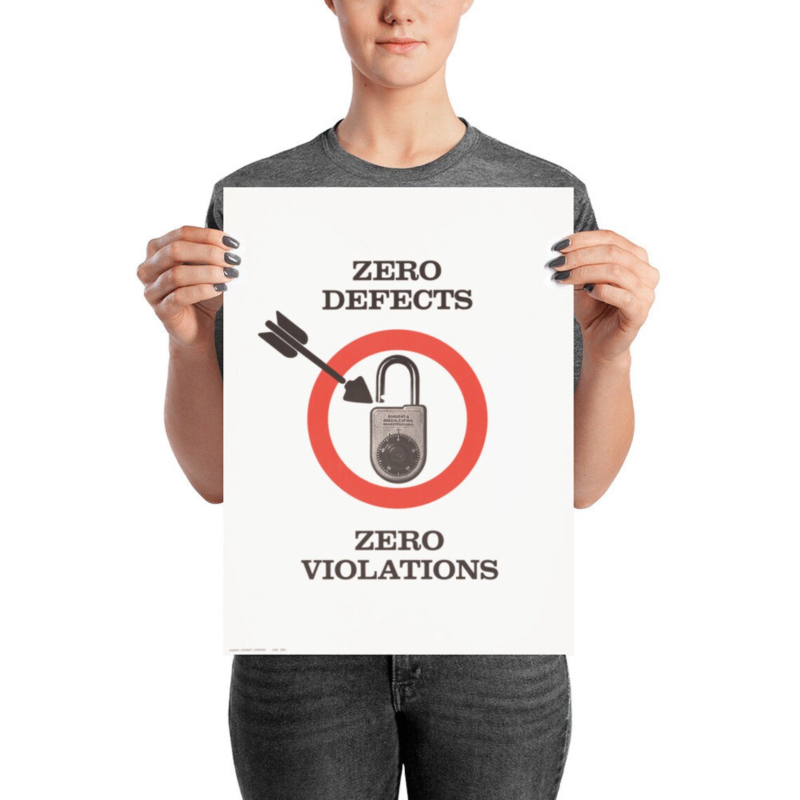 Zero Defects, Zero Violations' Vintage Security Poster Print - Etsy