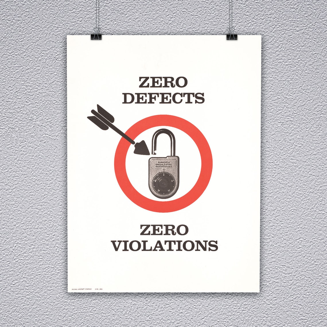 Zero Defects, Zero Violations' Vintage Security Poster Print - Etsy
