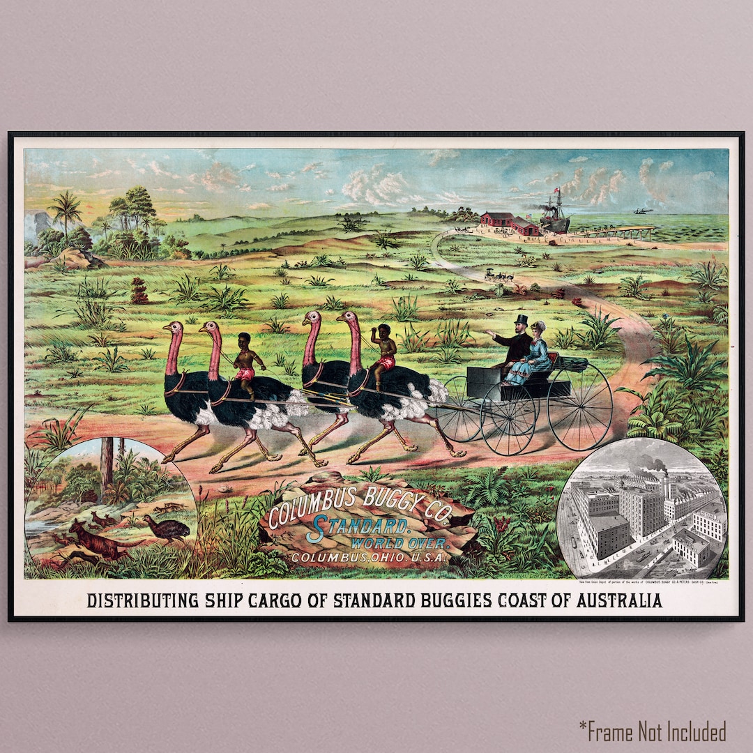 Columbus Buggy Company Advertisement, Vintage Poster Print - Etsy