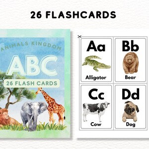 ABC Animals Flash Cards Printables: Fun Alphabet Games, Educational PDF ...
