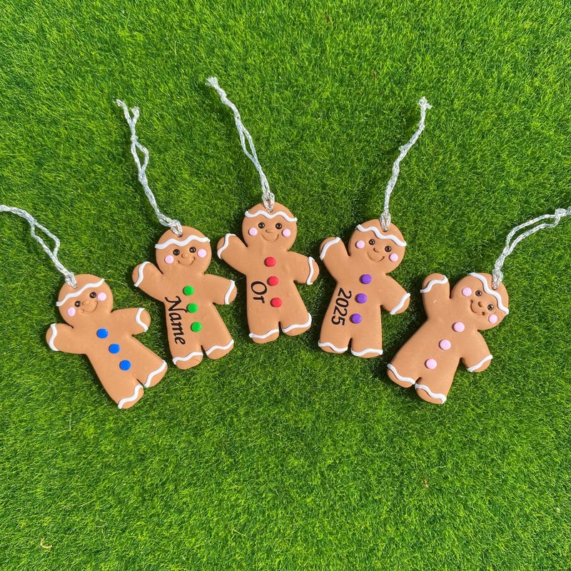 Gingerbread Clay People - Etsy UK