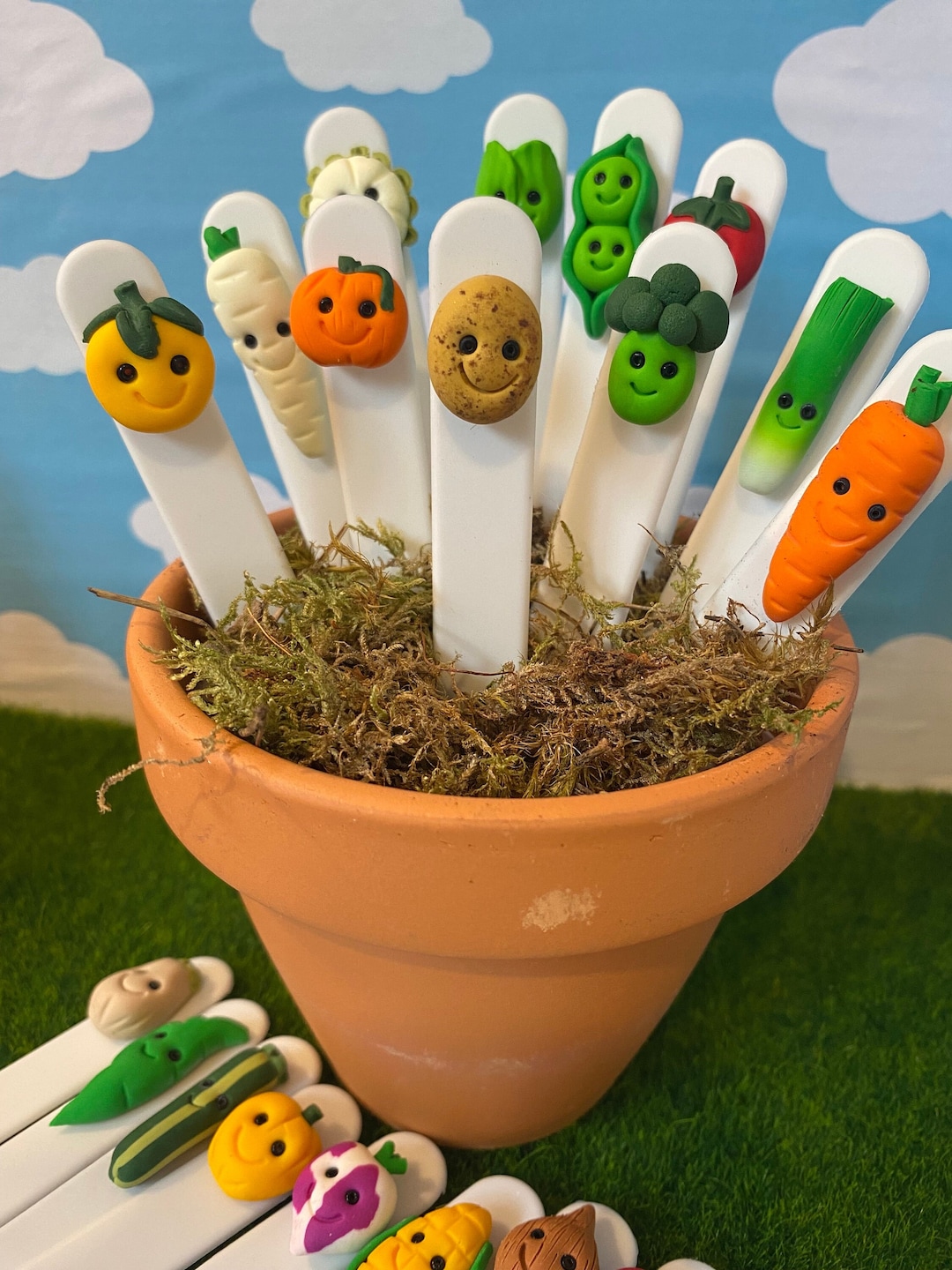 Vegetable Plant Markers, Allotment Garden, Seedling Label, Gift for Her Gardener Mum, Dad for ...