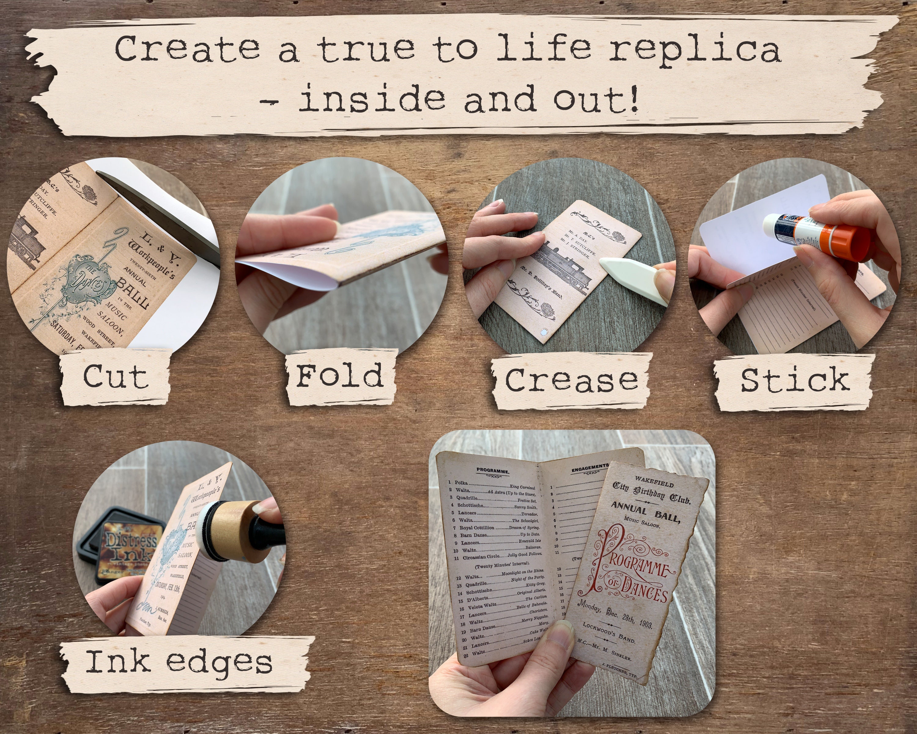 Antique Dance Cards Pack 1 Digital Download Printables 4 | Etsy